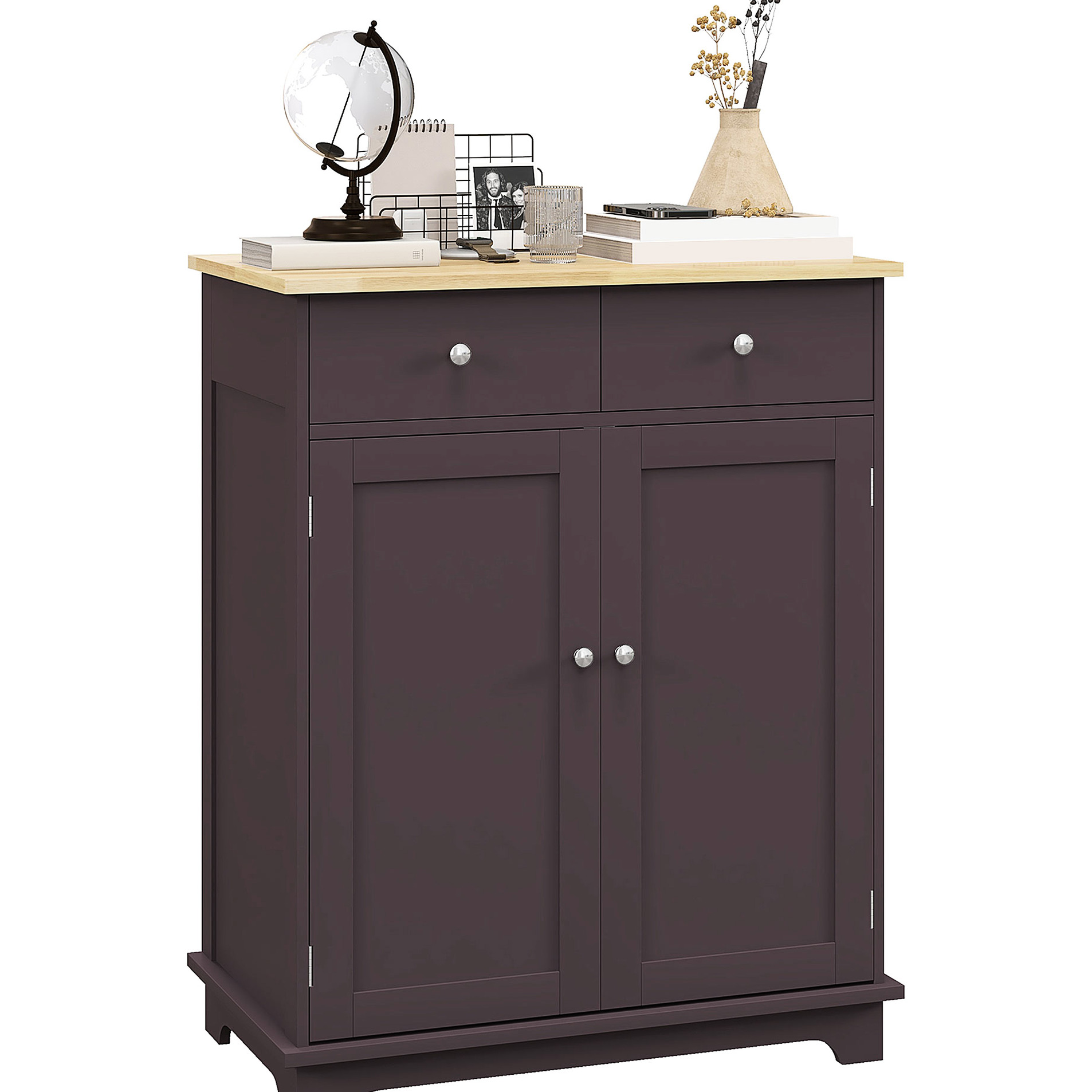 Sideboard As Accent Piece - Solid Wood Countertop Storage Cabinet With ...