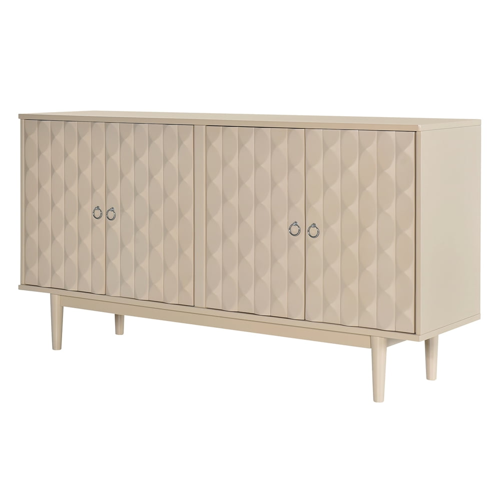 Sideboard Buffet Cabinet, 4 Doors Modern Wood Farmhouse Buffet ...