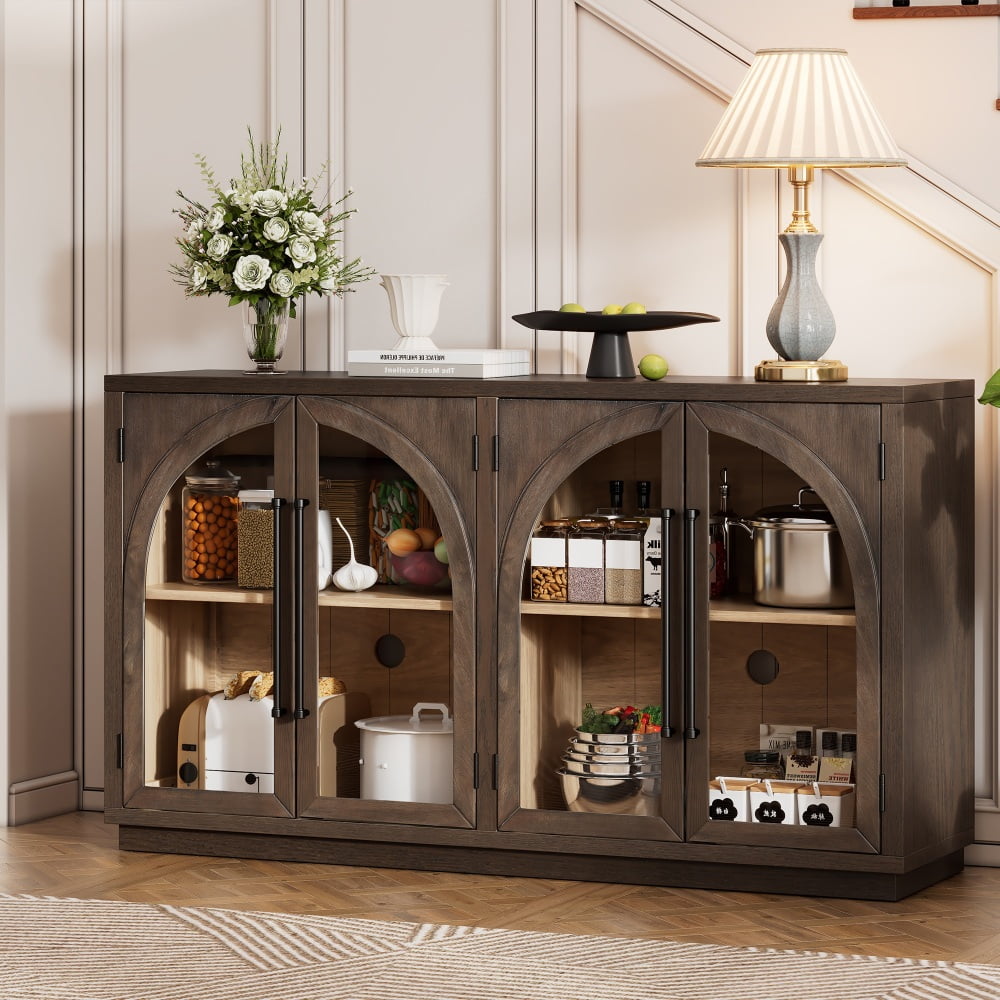 Sideboard Buffet Cabinet, Elegant Arched Design, Buffet Storage Cabinet ...