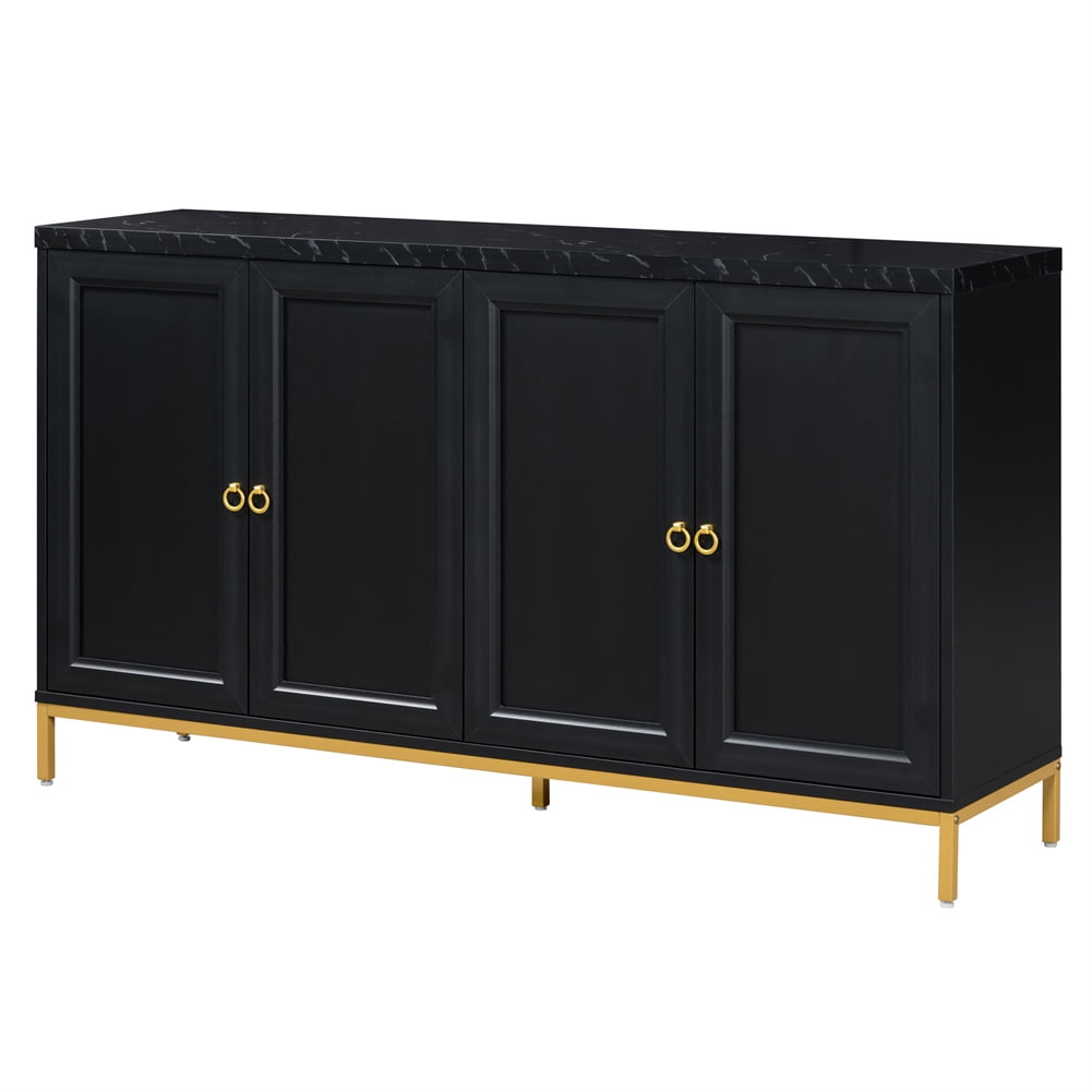 Sideboard Buffet Cabinet, Kitchen Pantry Cabinet With Metal Support ...