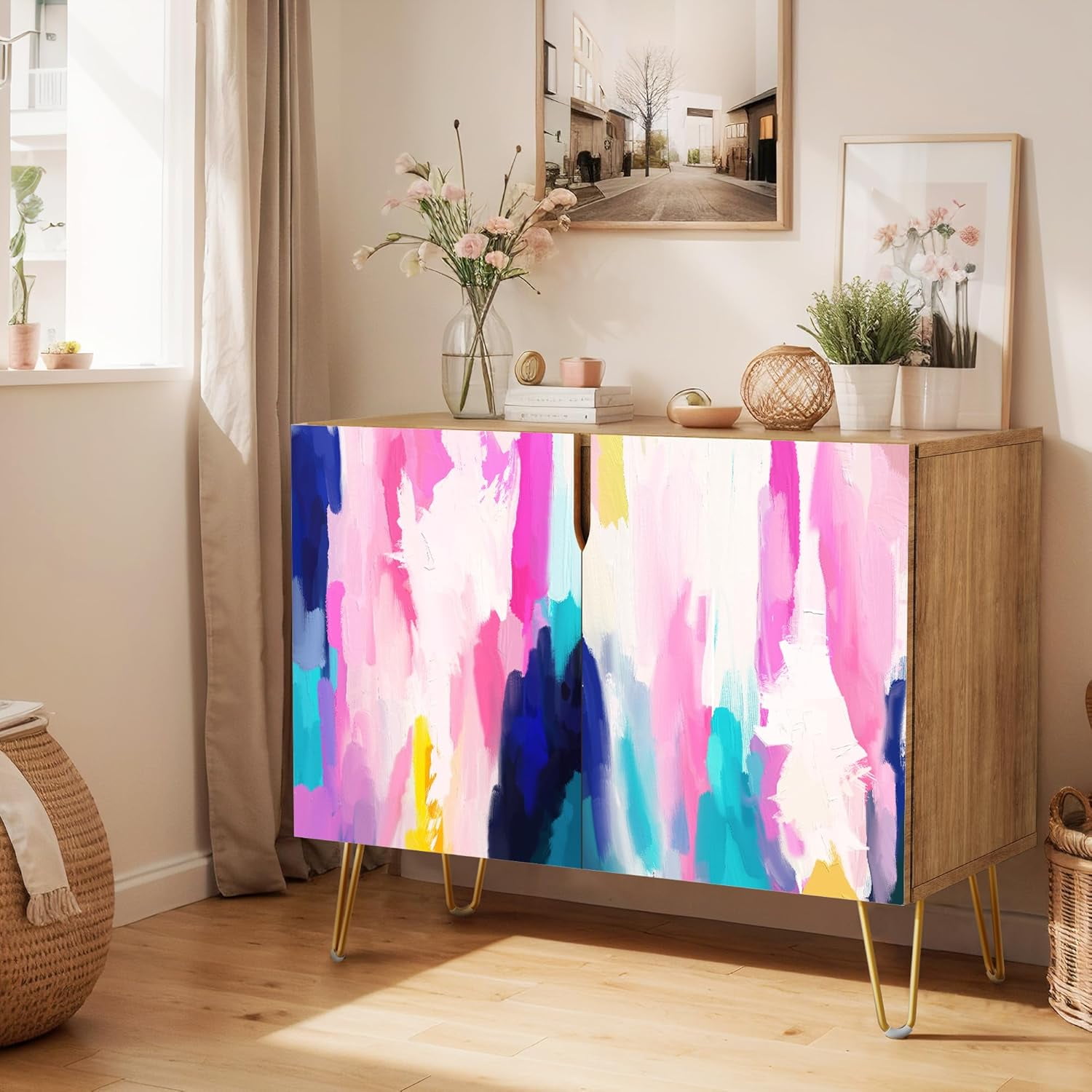 Sideboard Buffet Cabinet, Kitchen Storage Cabinet with 2 Doors, Hot ...