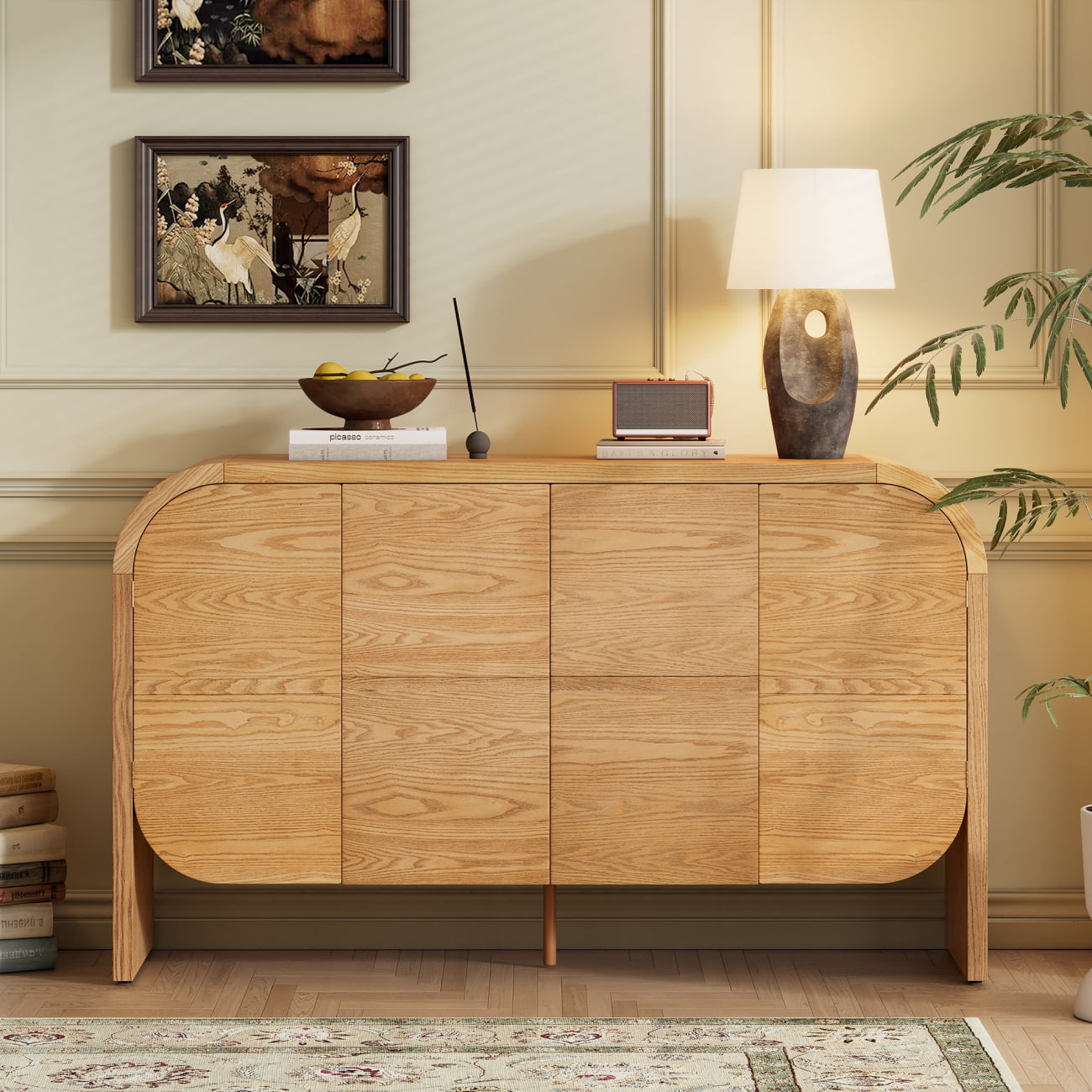 Sideboard Buffet Cabinet with Storage, 56" Coffee Bar Cabinet Kitchen ...