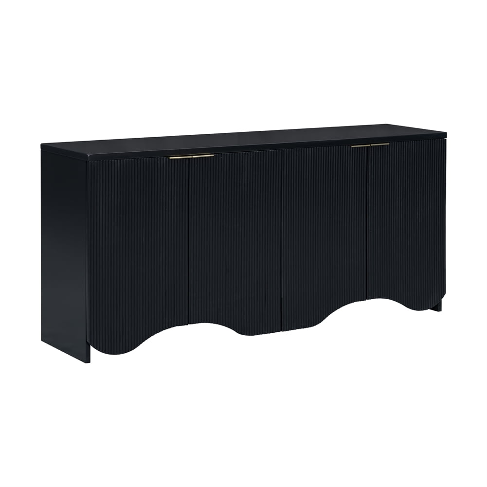 Sideboard Buffet Cabinet With 4 Doors, Modern Kitchen Storage Cabinet ...
