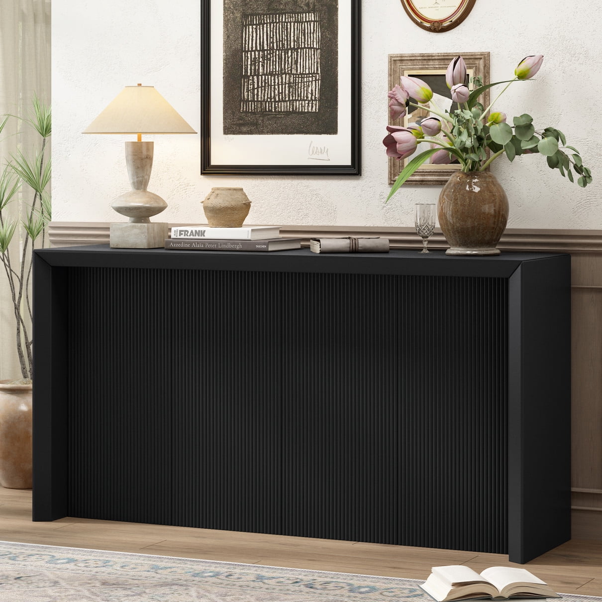 Sideboard Buffet Cabinet, Wood Pantry Cabinet Coffee Bar Cabinet ...