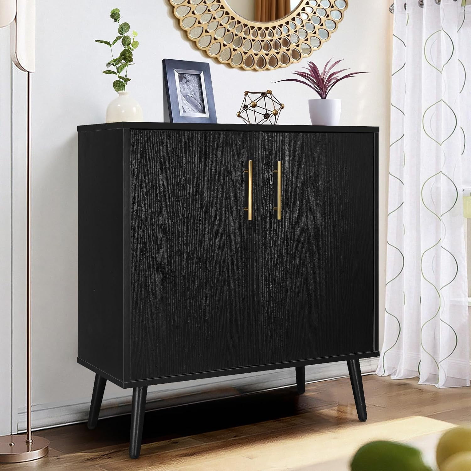 Sideboard Buffet Cabinet with Storage - Accent Cabinet Free Standing ...
