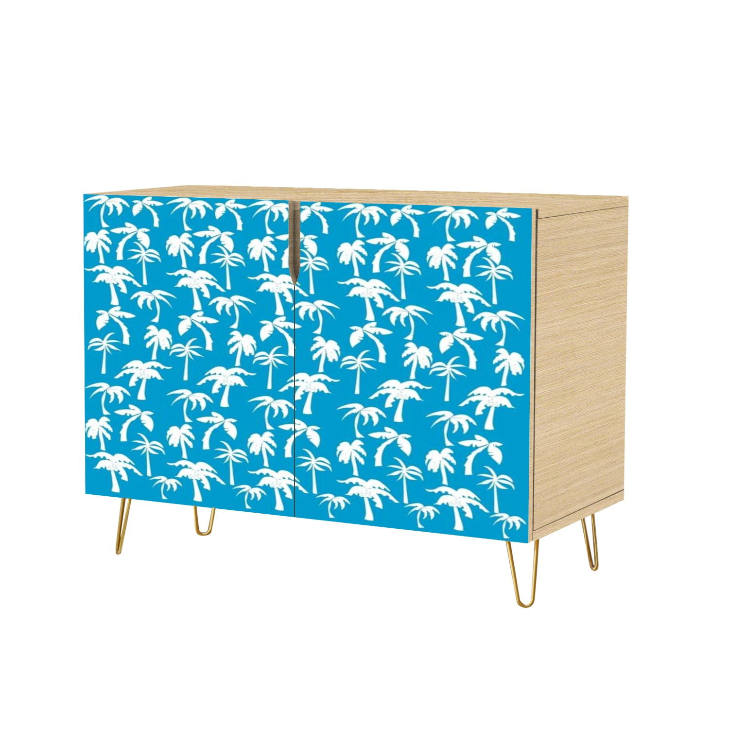 Sideboard Buffet Cabinet with Storage Beach tree tropical palm leaf ...