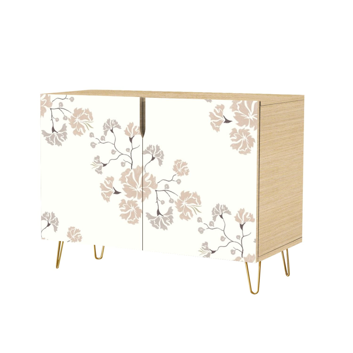 Sideboard Buffet Cabinet with Storage Floral Ikat seamless embroidery ...