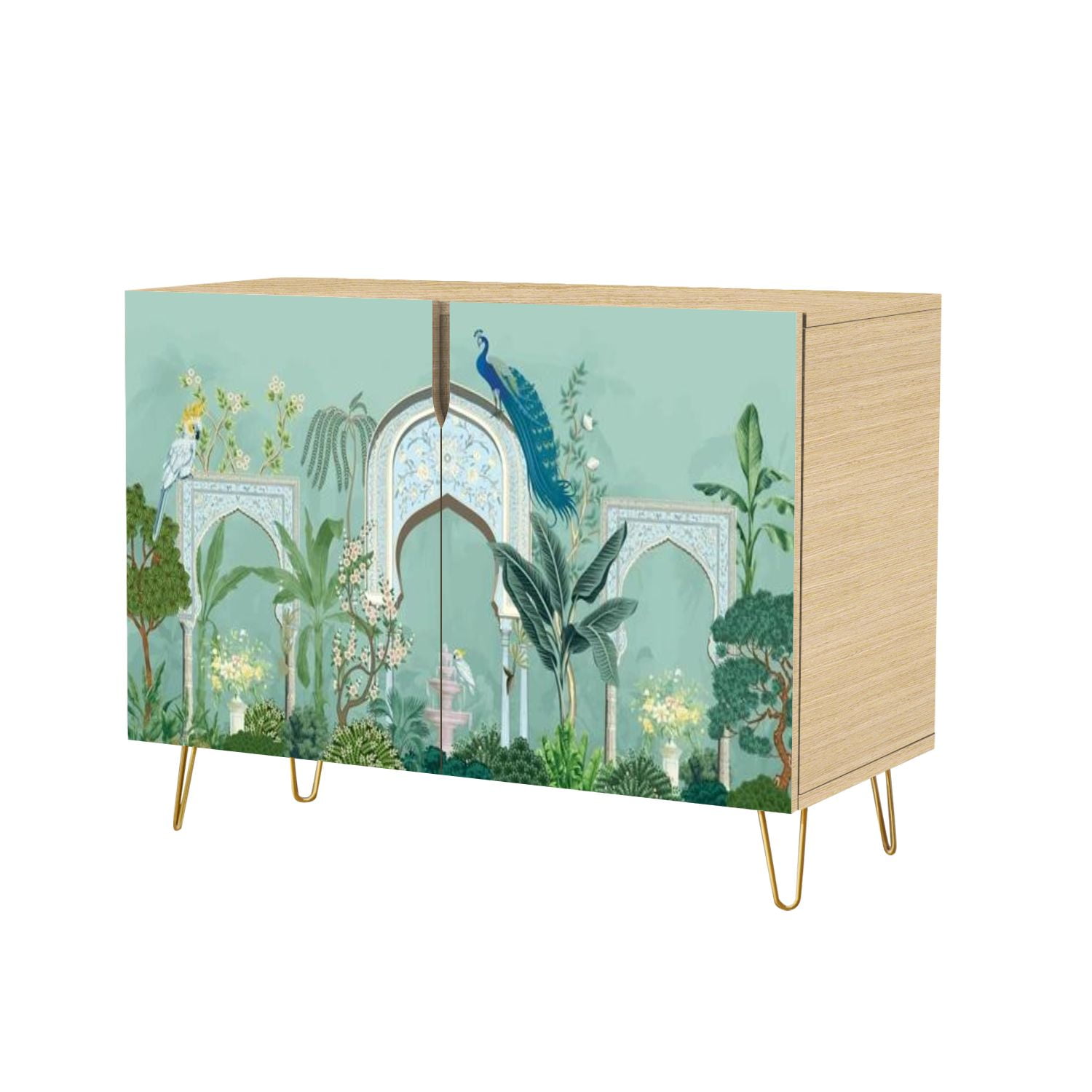 Sideboard Buffet Cabinet with Storage Mughal garden arch plant ...