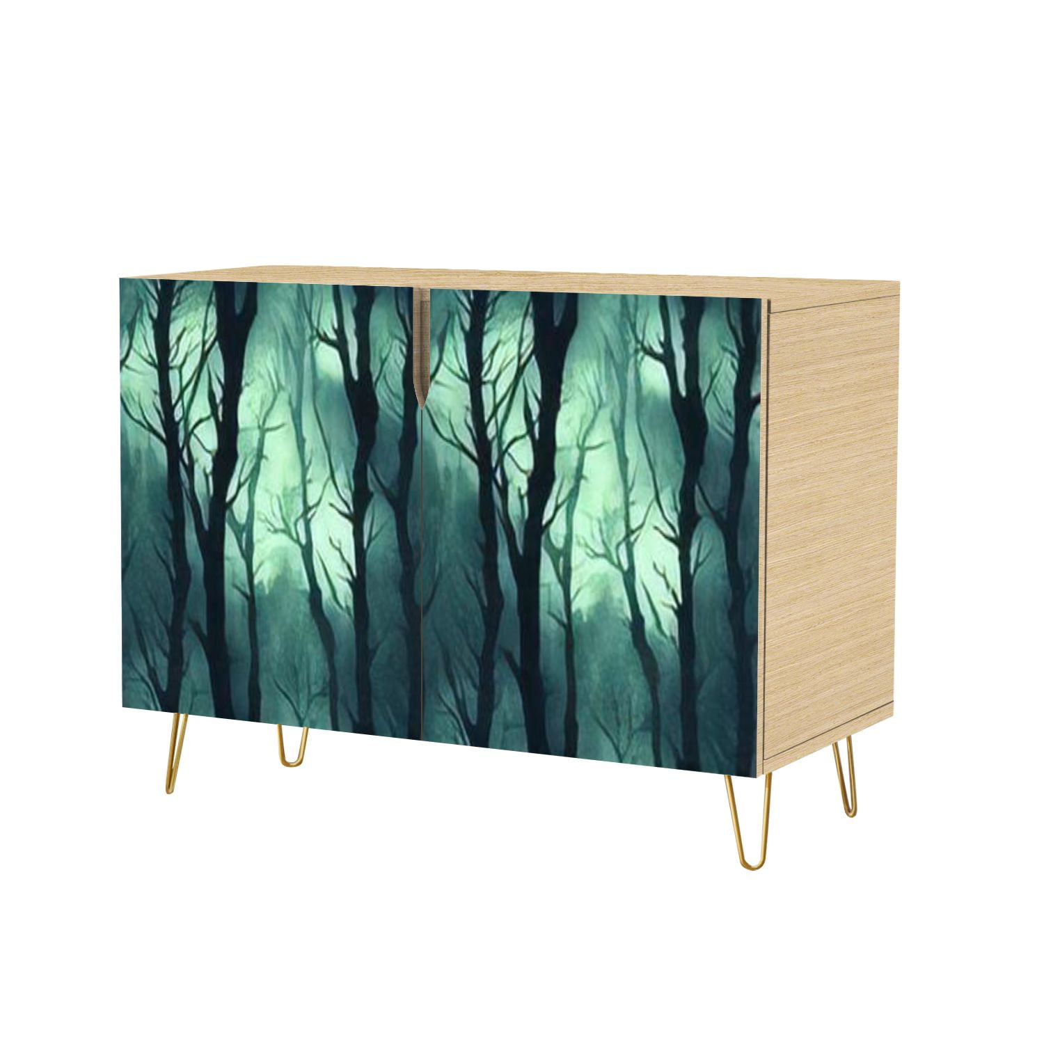 Sideboard Buffet Cabinet with Storage Seamless repeating dark teal ...