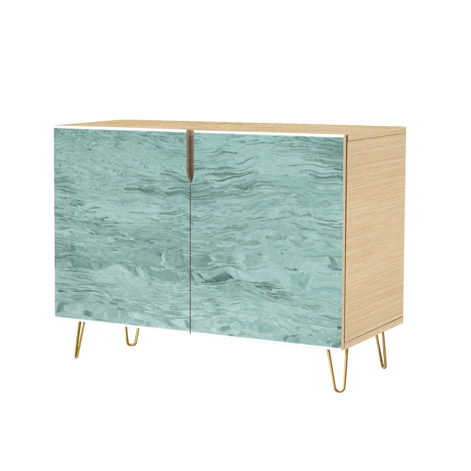 Sideboard Buffet Cabinet with Storage This showcases subtle light teal ...