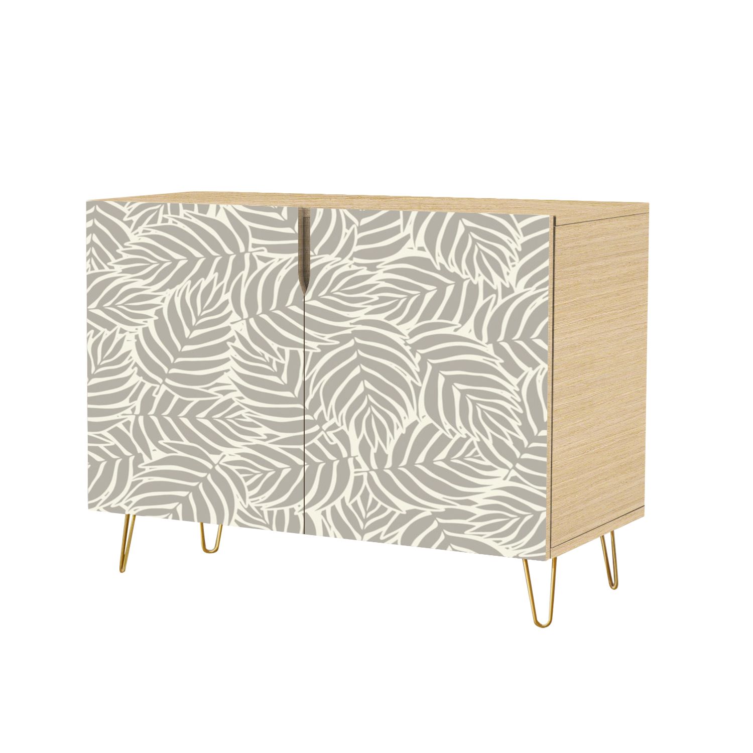 Sideboard Buffet Cabinet with Storage Tropical palm leaf seamless ...