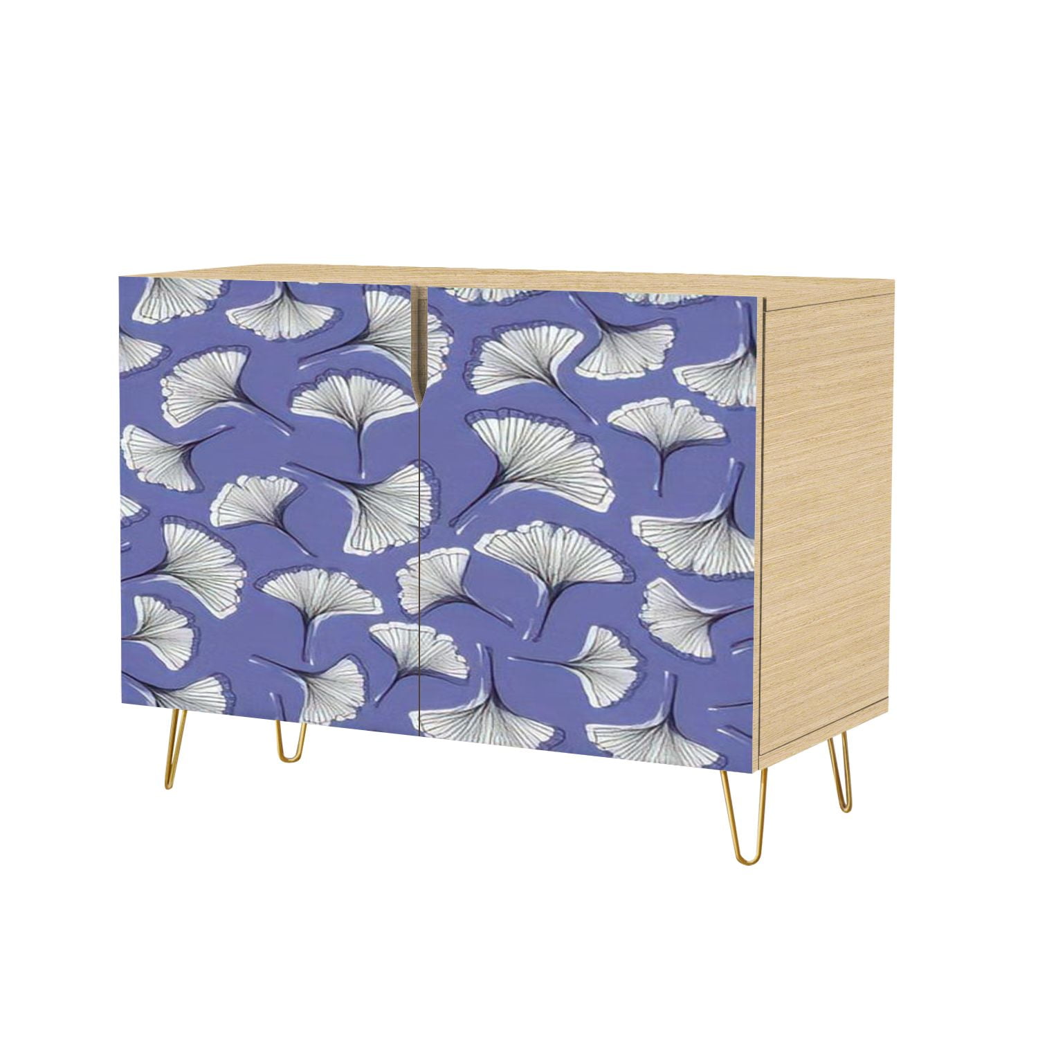 Sideboard Buffet Cabinet with Storage Very peri ginkgo seamless repeat ...