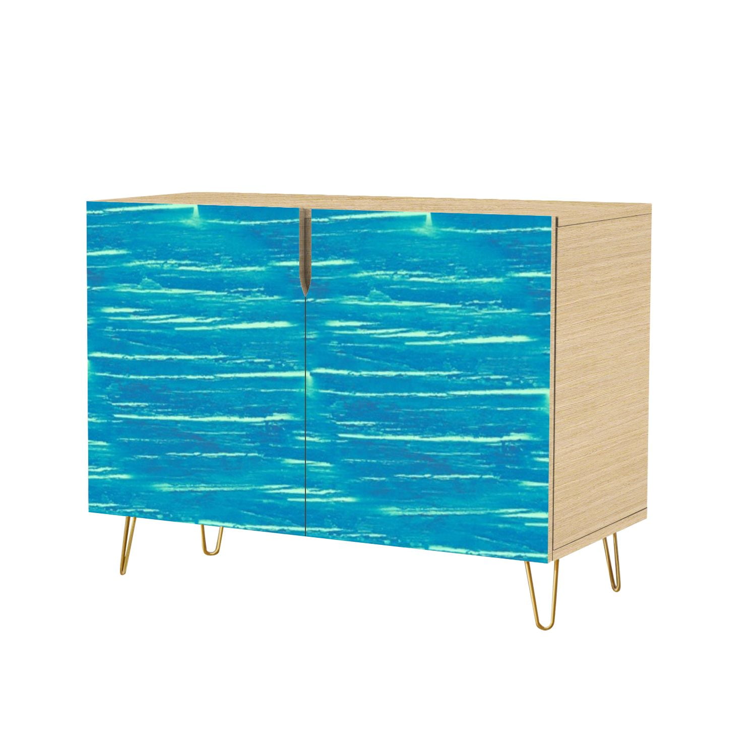 Sideboard Buffet Cabinet with Storage Vintage Wood Wall Painted Cracked ...
