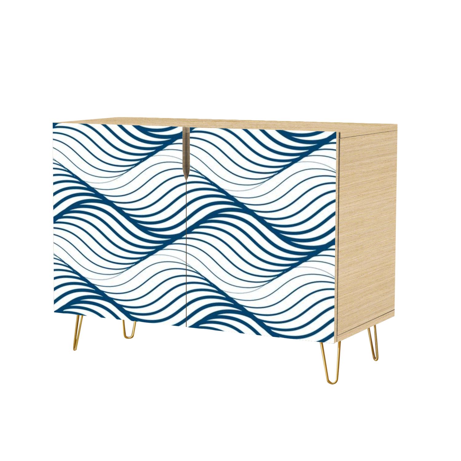 Sideboard Buffet Cabinet with Storage Water waves seamless curve lines ...
