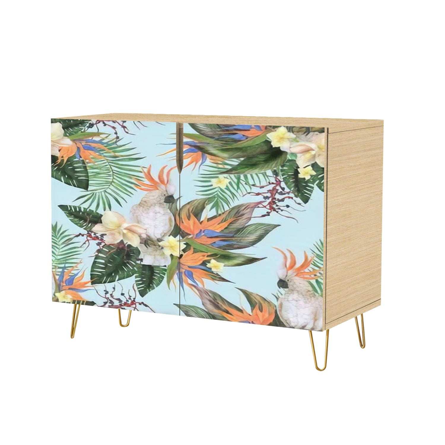 Sideboard Buffet Cabinet with Storage Watercolor painting seamless ...