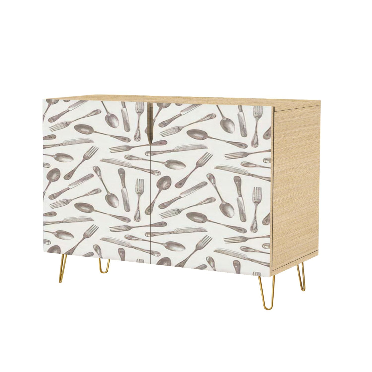 Sideboard Buffet Cabinet with Storage flatware with 2 Doors for Living ...