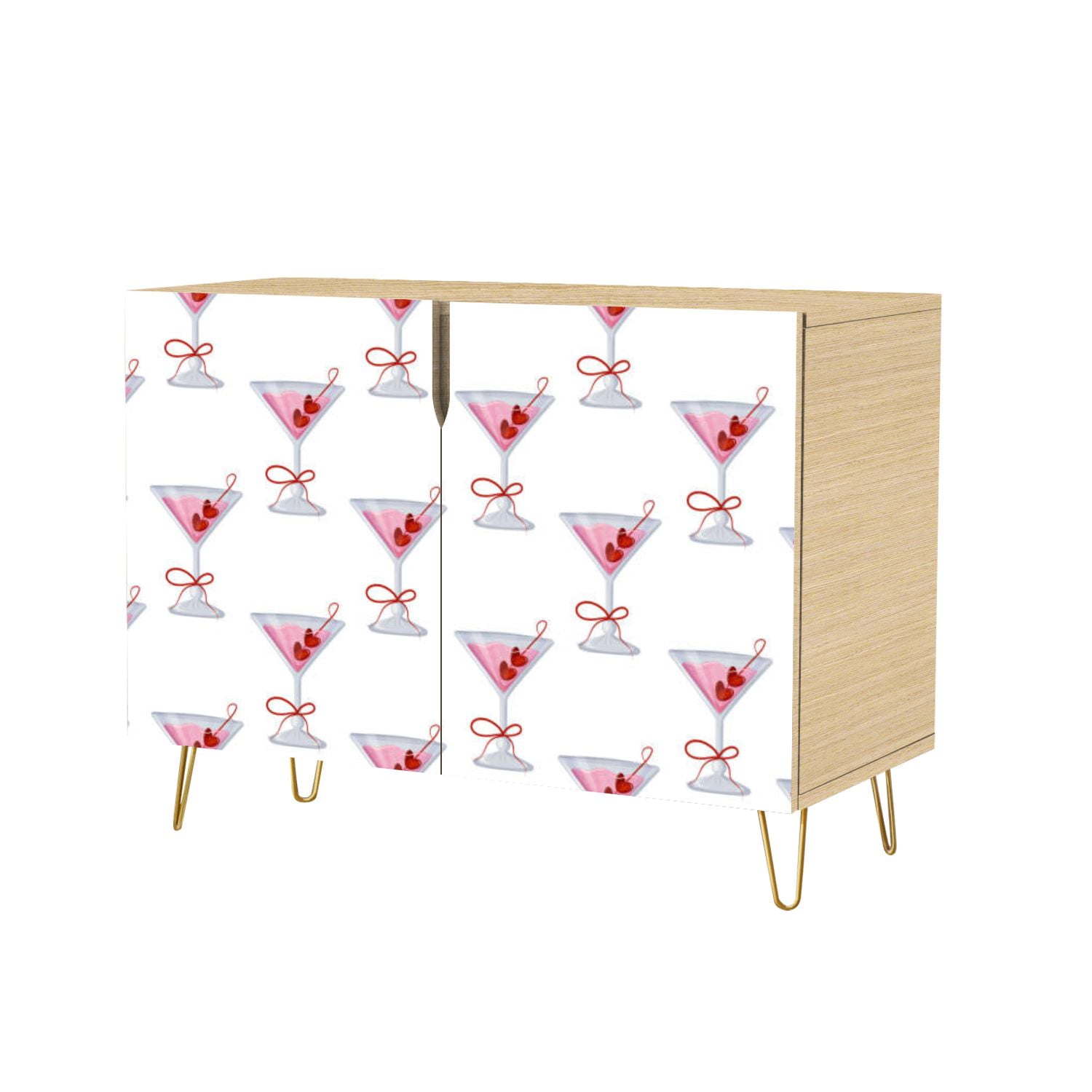 Sideboard Buffet Cabinet with Storage martini for valentines day with 2 ...
