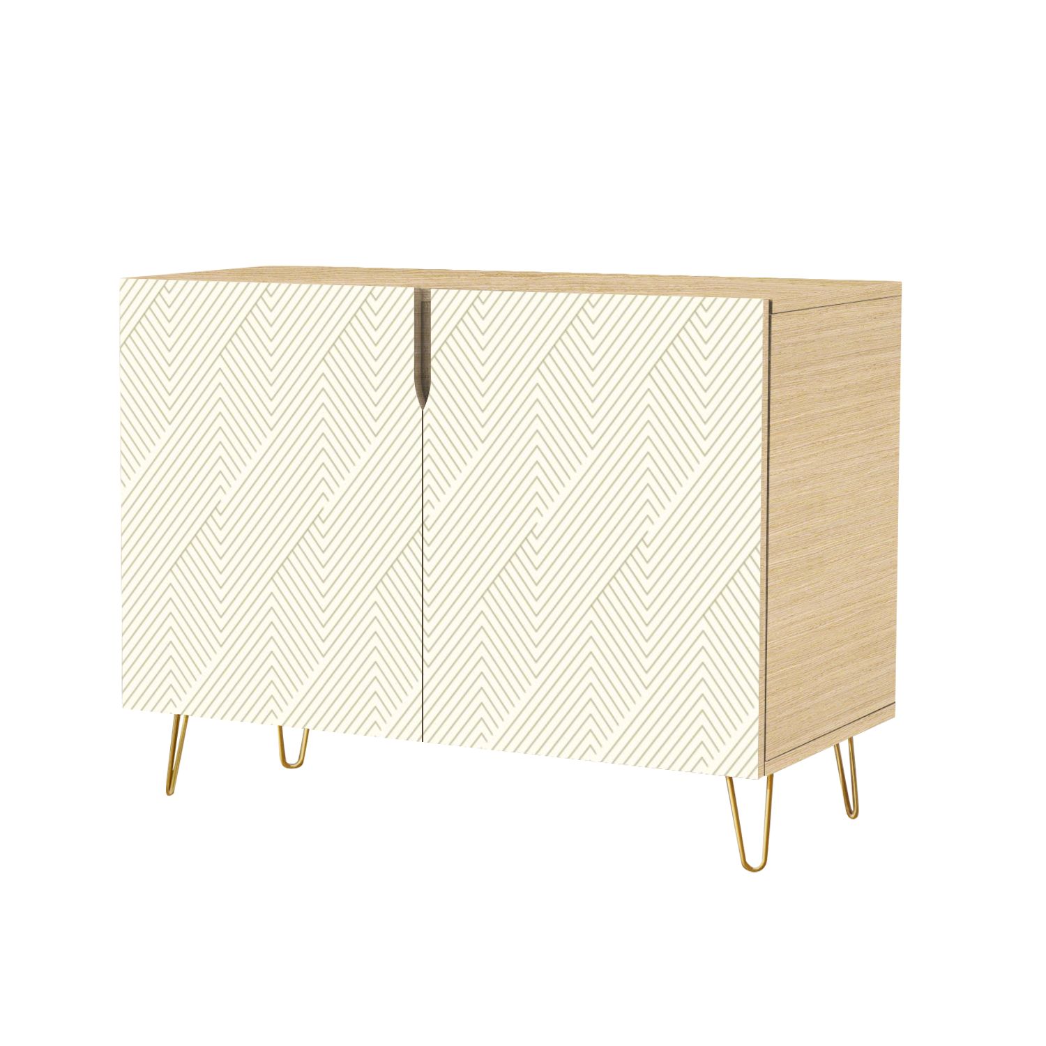 Sideboard Buffet Cabinet with Storage seamless geometric line abstract ...