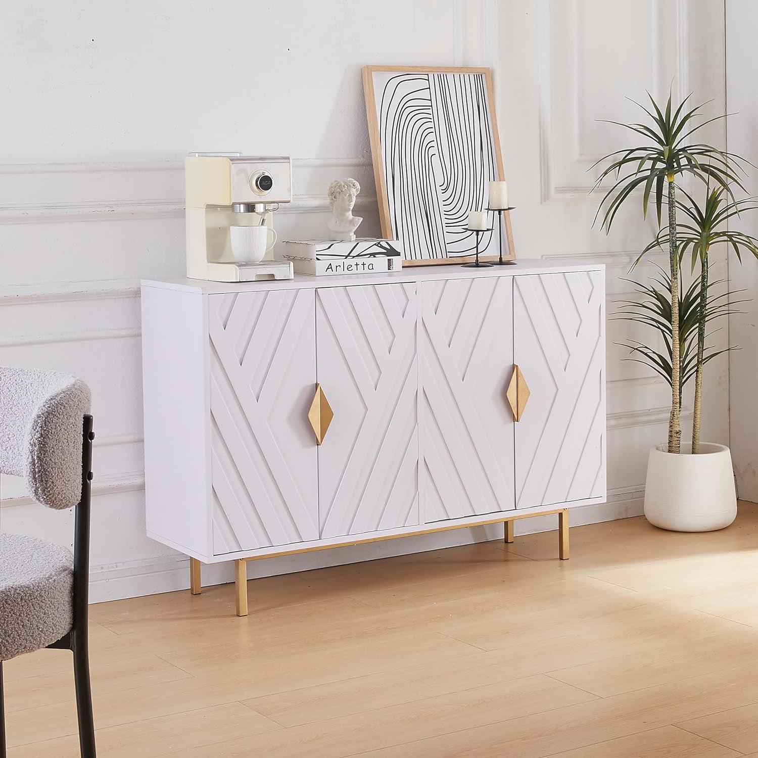 Sideboard Buffet Cabinets with Storage, 47.2" Modern Storage Cabinets ...