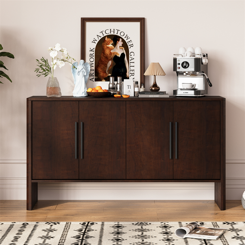 Sideboard Buffet Modern Buffet Cabinet with 4 Doors Large Sideboard ...