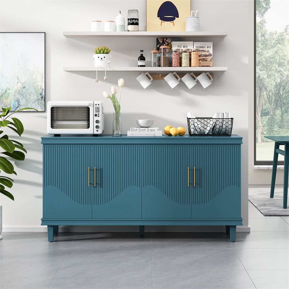 Sideboard Buffet, Modern Buffet Storage Cabinet, 59.84" Large Size 4 ...