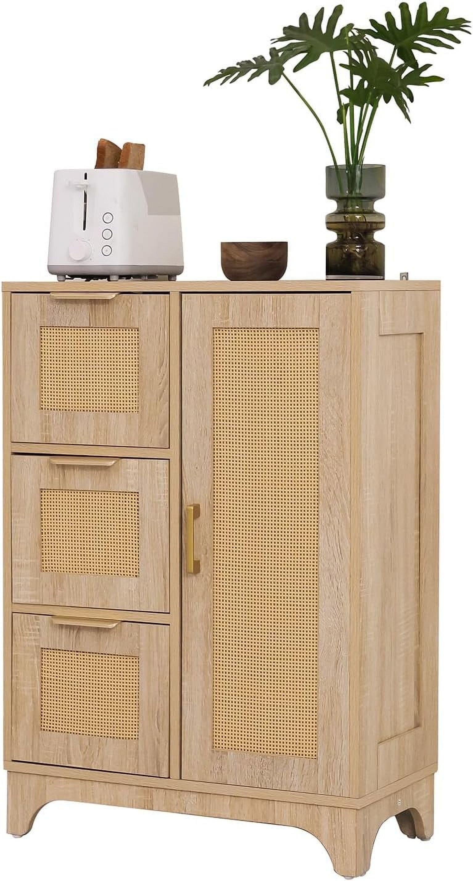 Sideboard Buffets Storage Cabinet - 3 Drawer Storage Cabinet with ...