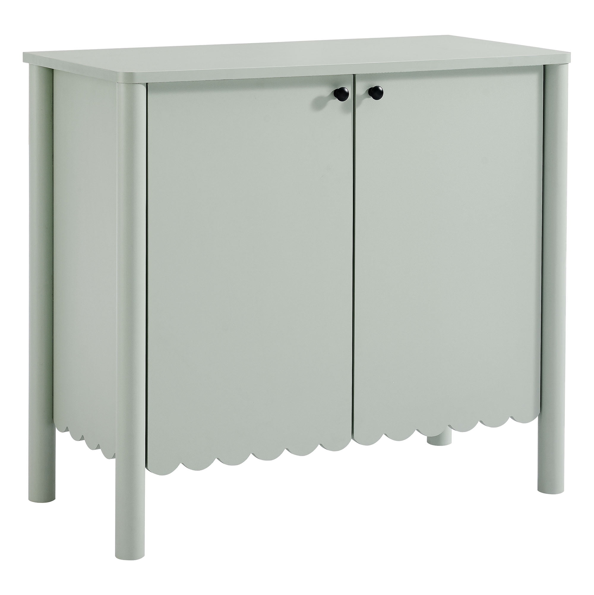 Sideboard Console Table Entry Display Cabinet, Green, Wood, Living ...