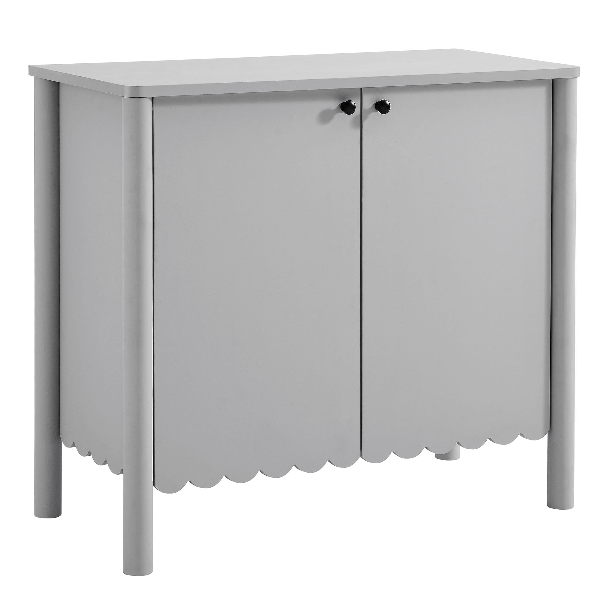 Sideboard Console Table Entry Display Cabinet, Light Gray, Wood, Living ...