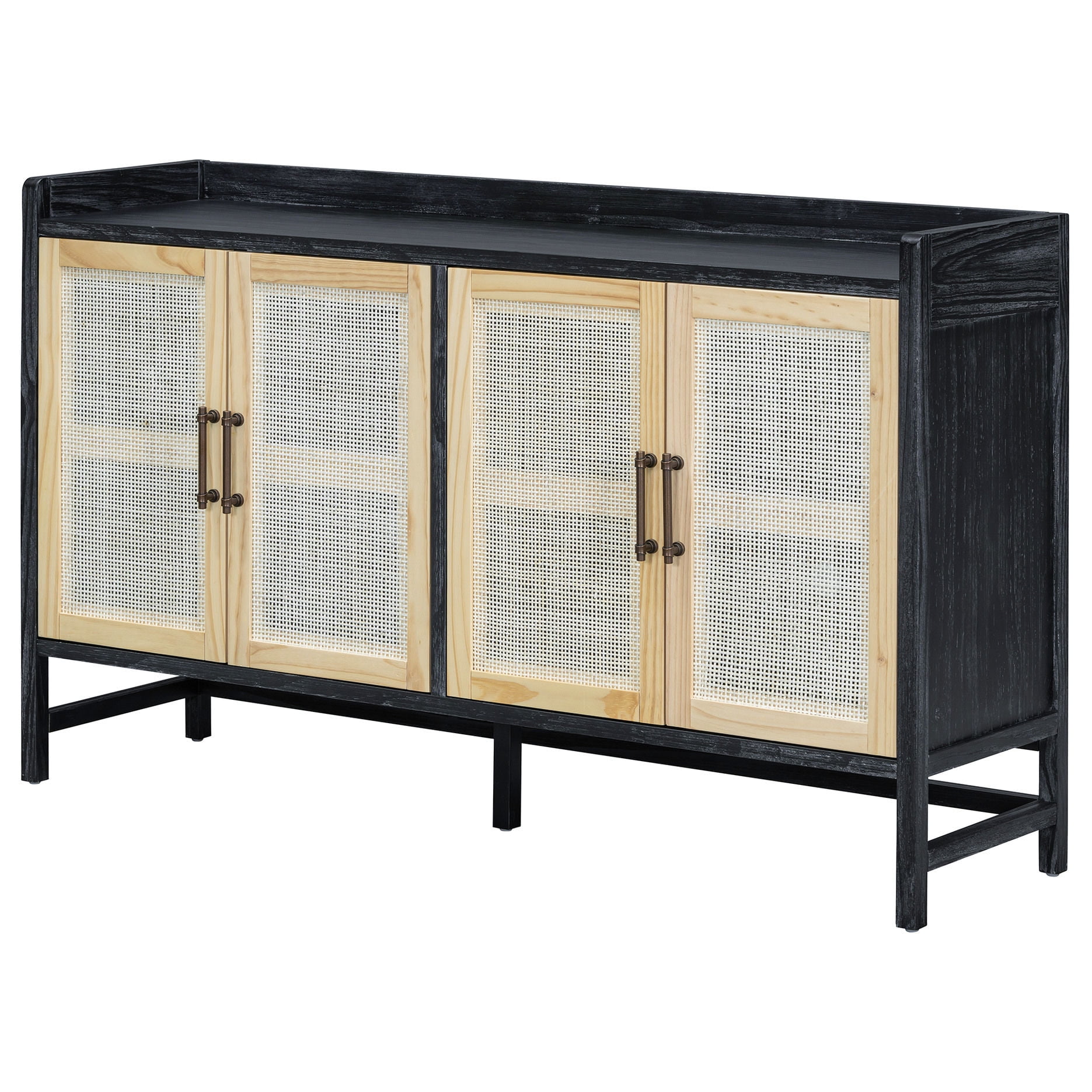Sideboard with Rattan - decorated Doors | Used in Dining, Living, or ...