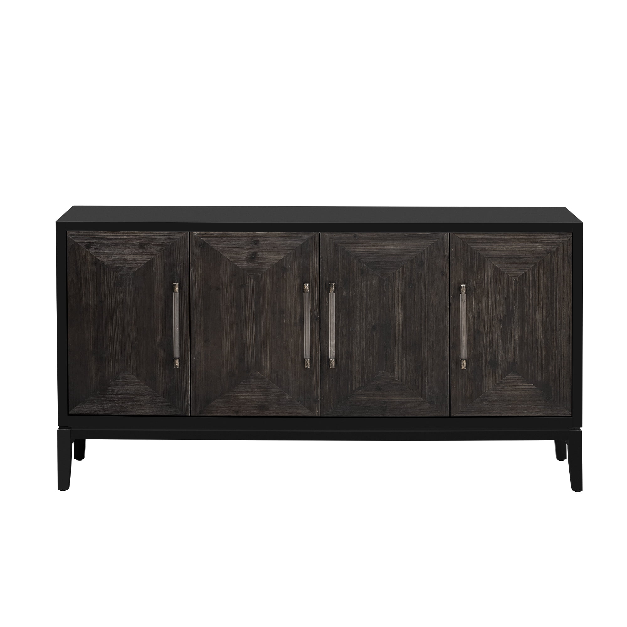 Sideboard Storage Cabinet, Modern Accent Console Table, Wooden Floor ...