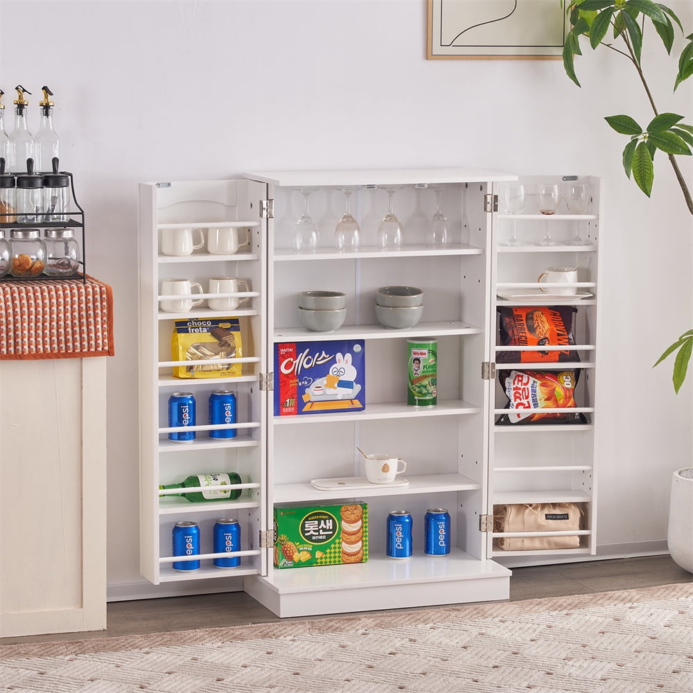 Sideboard with Storage Doors, Simple Storage Cabinet with Adjustable ...