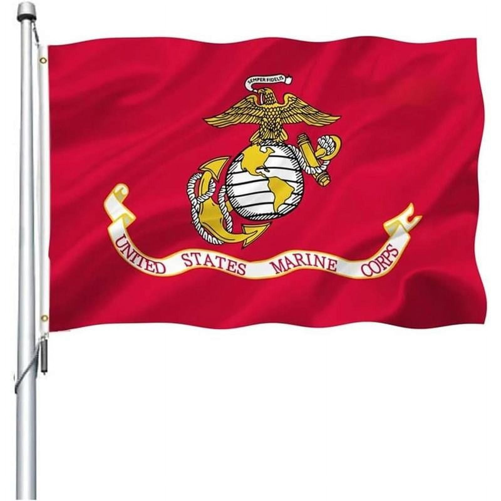 Sided Marine Corps USMC Flag 3x5ft Outdoor- Heavy Duty Polyester US ...