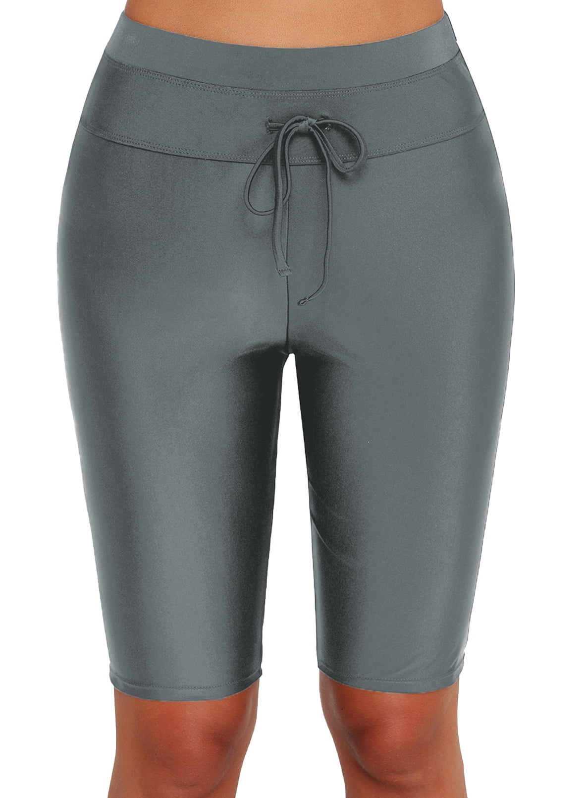 Sidefeel Womens High Waisted Swim Shorts Long Bike Bottoms Tummy