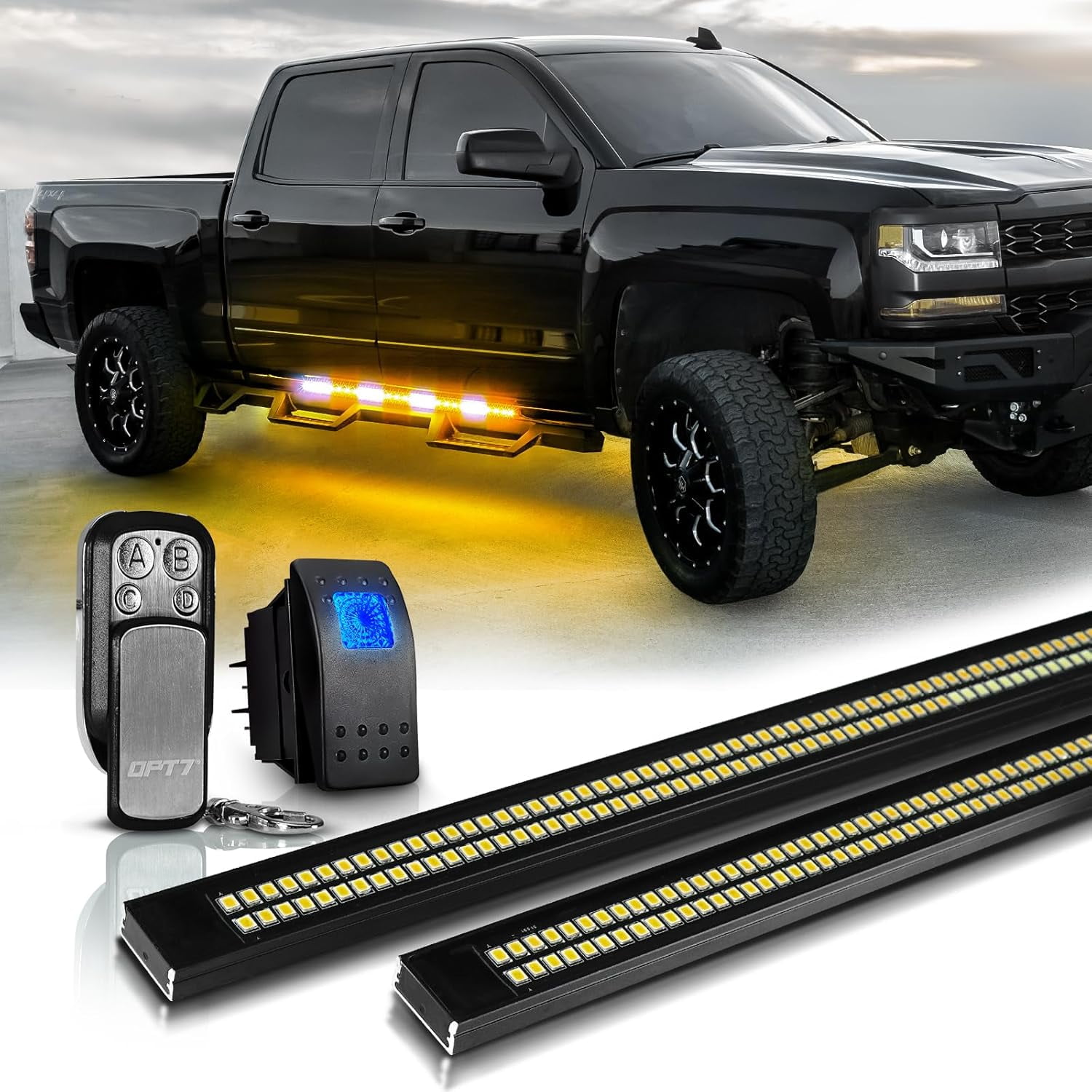 Sidekick 2 count 56" Running Board Strobe Lights, Weatherproof Rigid ...