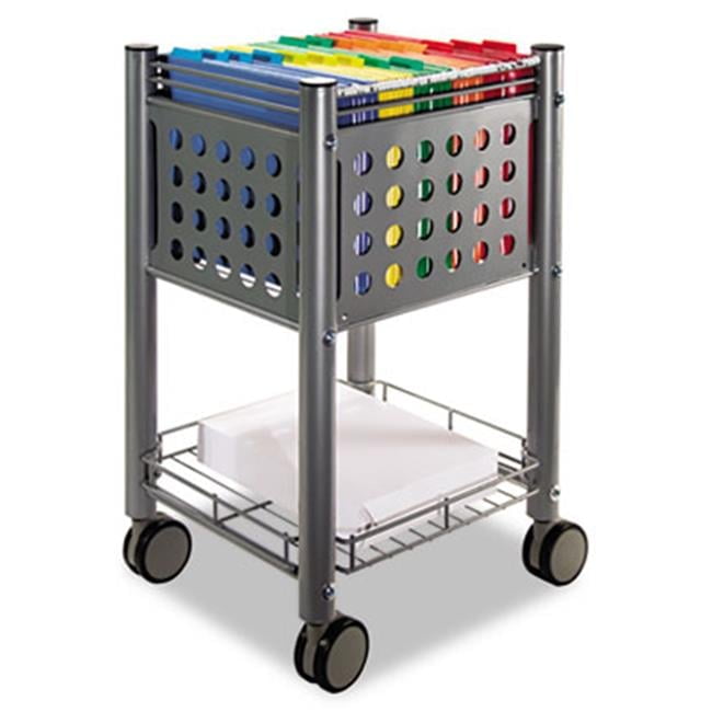Sidekick File Cart- 1-Shelf- 13-3/4 x 15-1/2 x 26-1/4- Matte Gray ...
