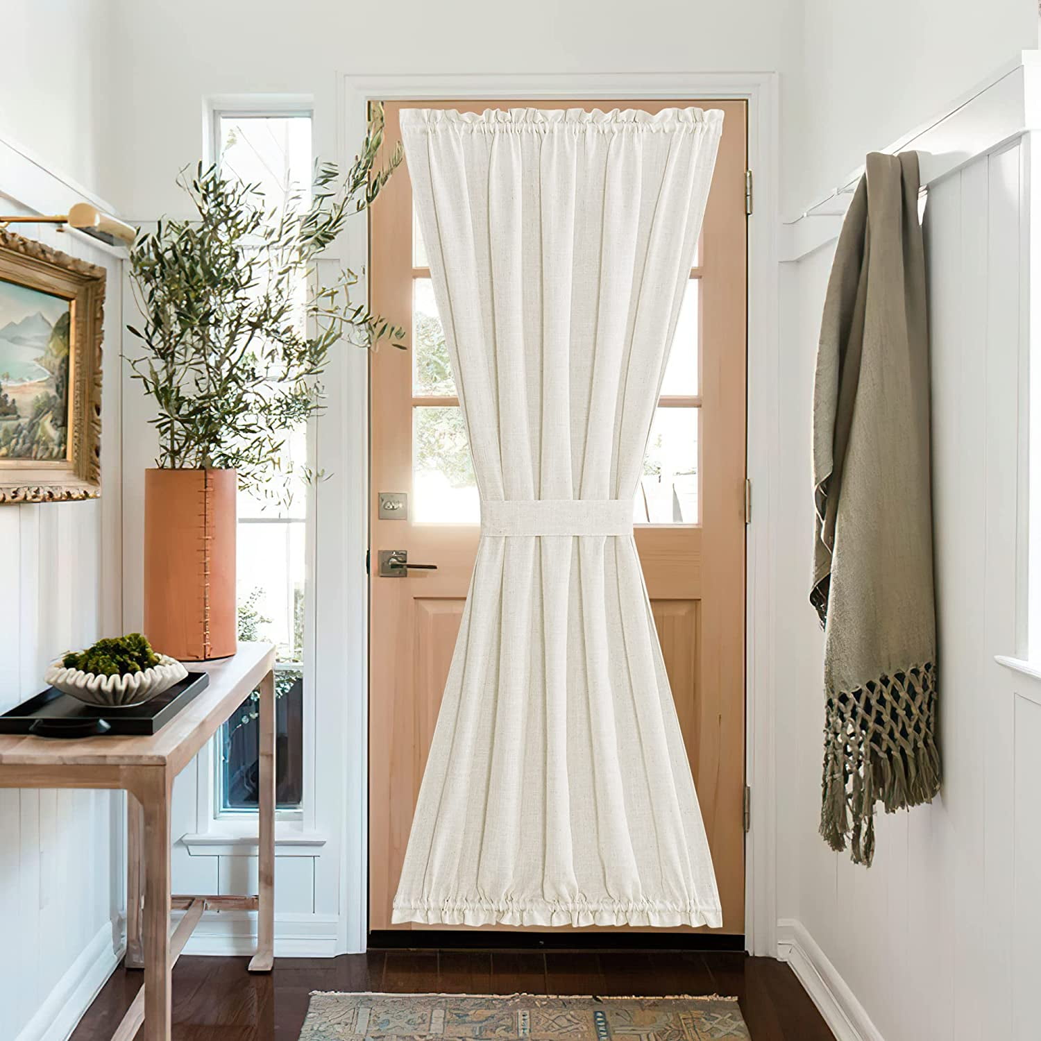 Sidelight French Door Panel, Linen Textured Look Translucent Privacy ...