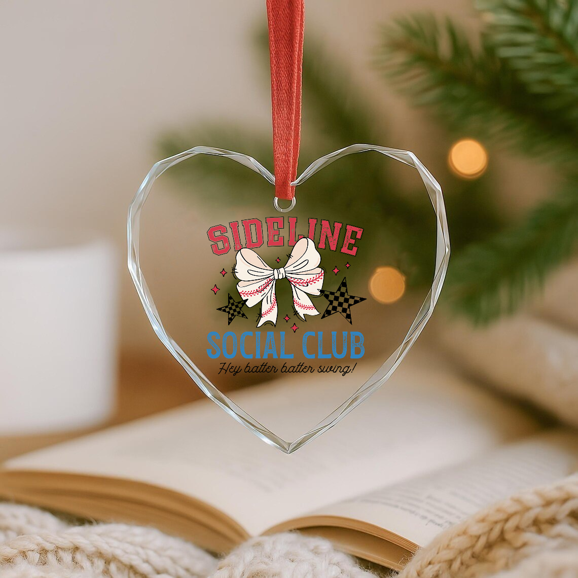Sideline Social Club Coquette Baseball Fan Mom Sister Ornament Home ...