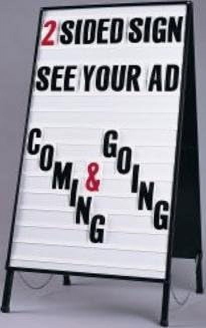 Sidewalk A-Frame Double Sided, 41H x 21W, Message Board Panels with Two ...