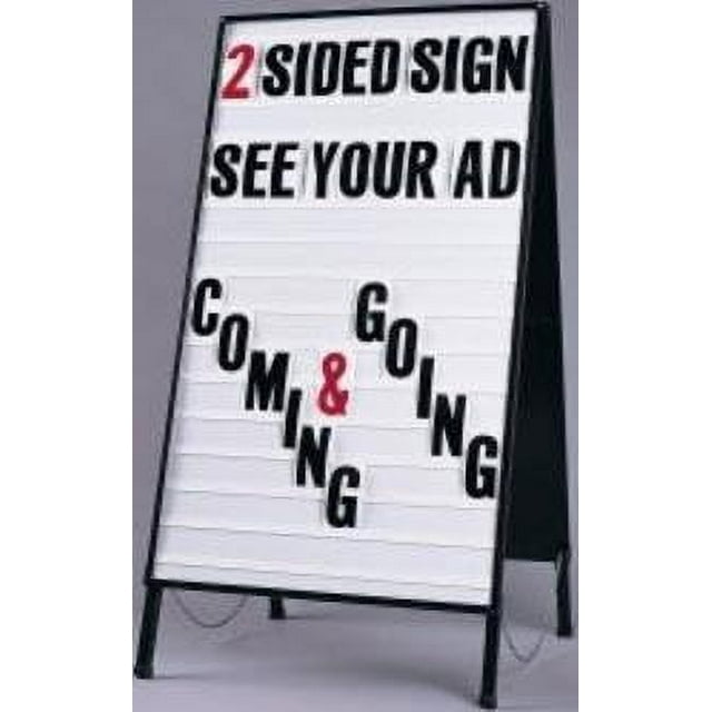 Sidewalk A-Frame Double Sided, 41H x 21W, Message Board Panels with Two ...