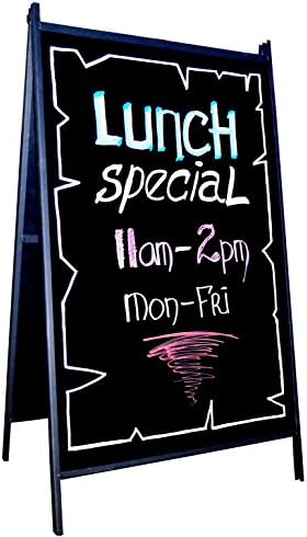 Sidewalk A-Frame Sign Liquid Chalk 24 x 36 Sandwich Board Freestanding ...
