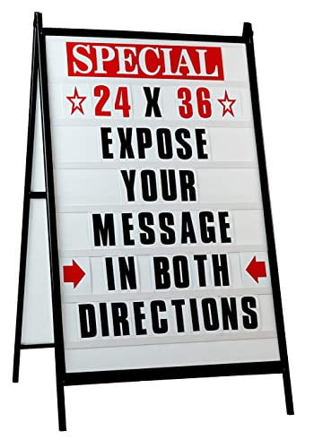 Sidewalk A Frame Changeable Letters Message Sign with 4-inch Letters ...