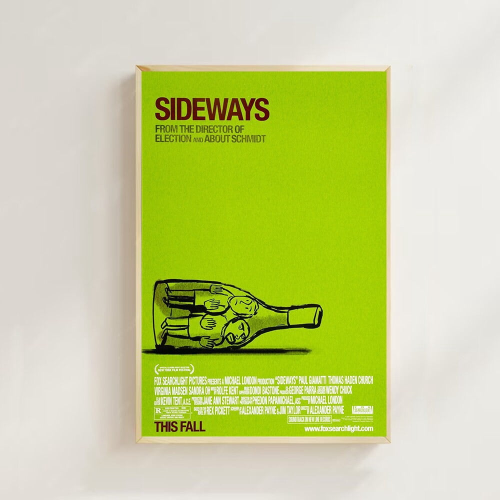Sideways (2004) Movie Poster Art Prints, Home Decor, Vintage Movie ...