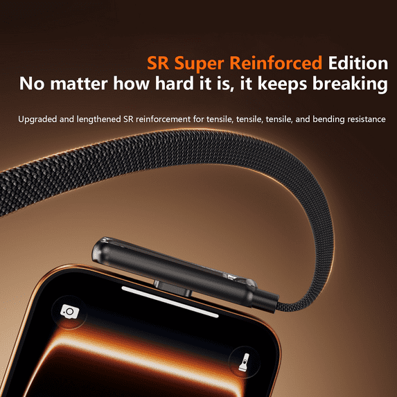 Sideways 240W Fast Charging Cable with Built-in Phone Stand - Invisible ...