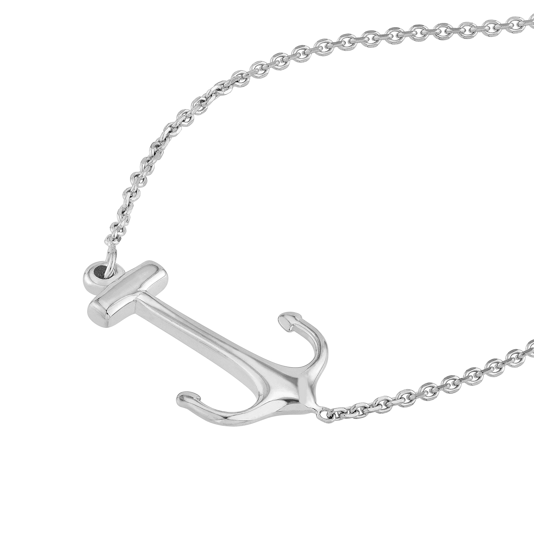 Sideways Anchor Adjustable Necklace - Walmart.com