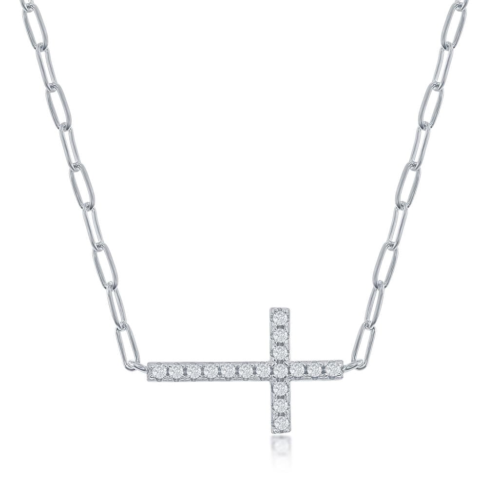 Sideways Reversible Cross with Paperclip Link Design Chain and ...