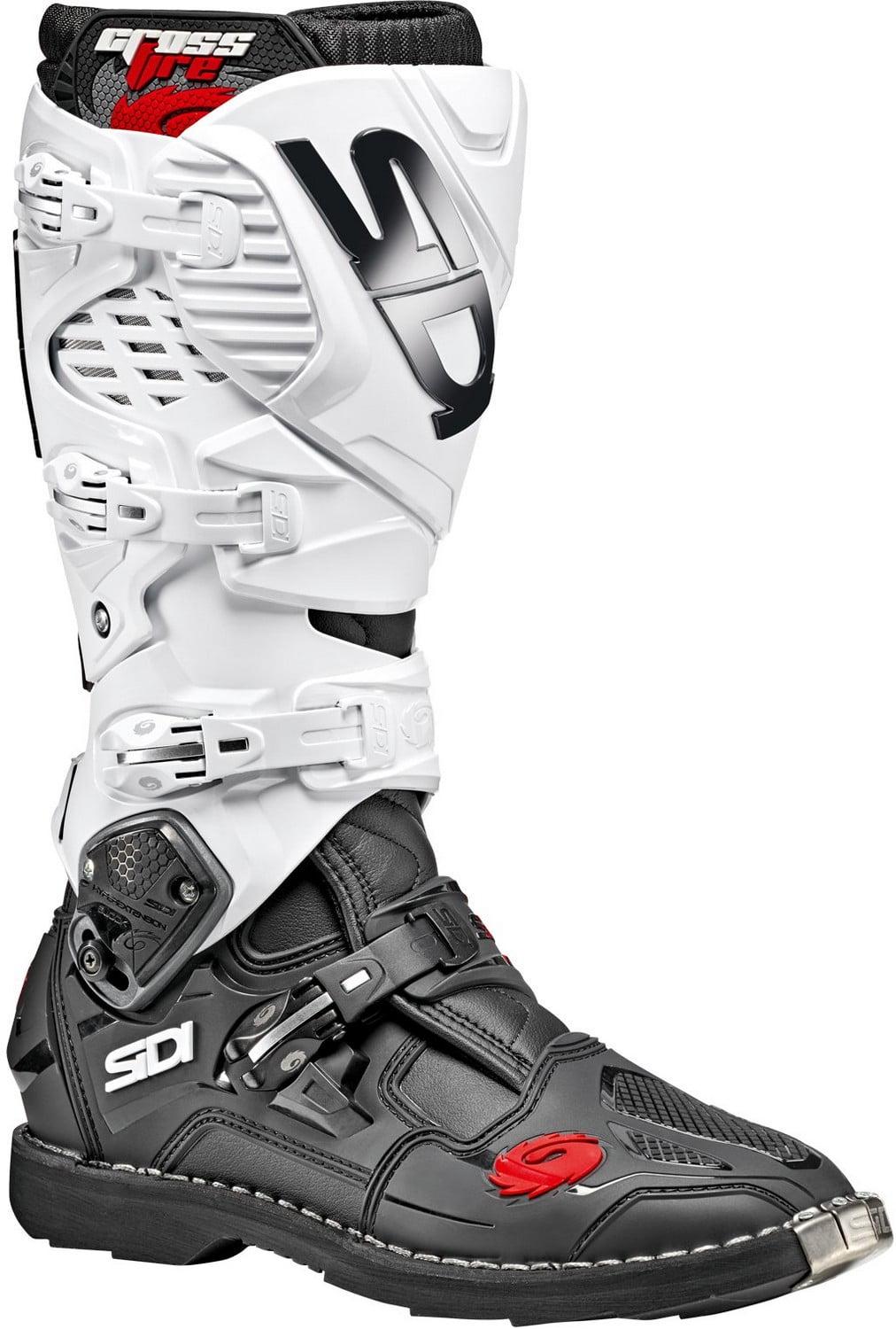 Sidi Crossfire 3 Mens MX Offroad Boots Black/White 40 EUR - Walmart.com