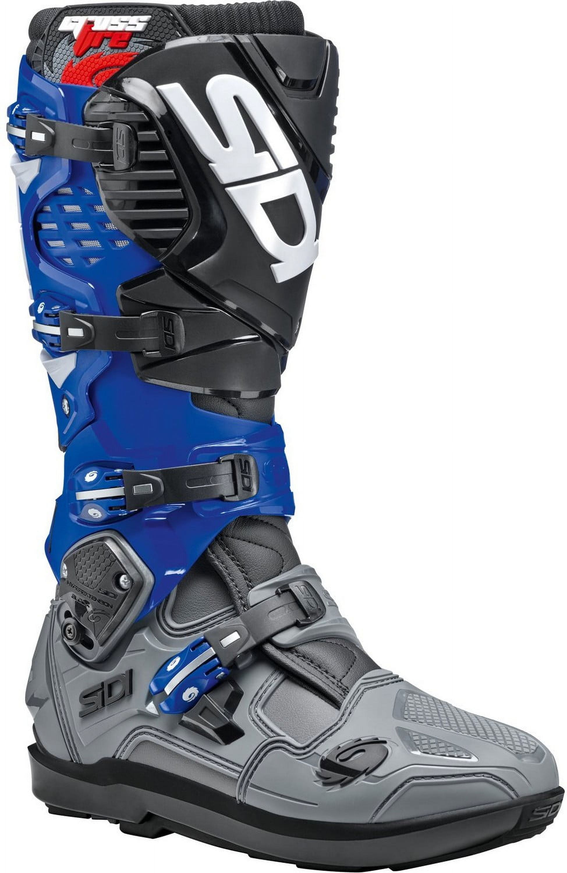 Sidi Crossfire 3 SRS Mens MX Offroad Boots Gray/Blue/Black 44 EUR ...