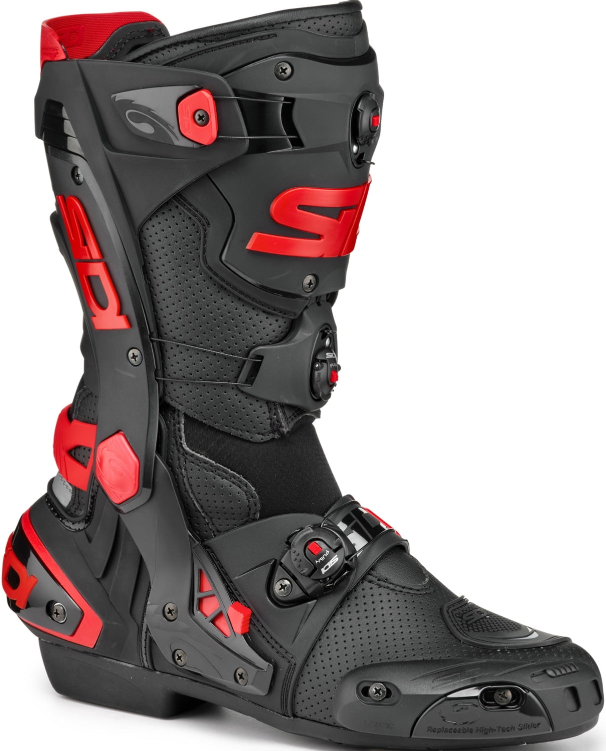 Sidi Rex Air Boots (7 - 7.5, Black/Red) - Walmart.com