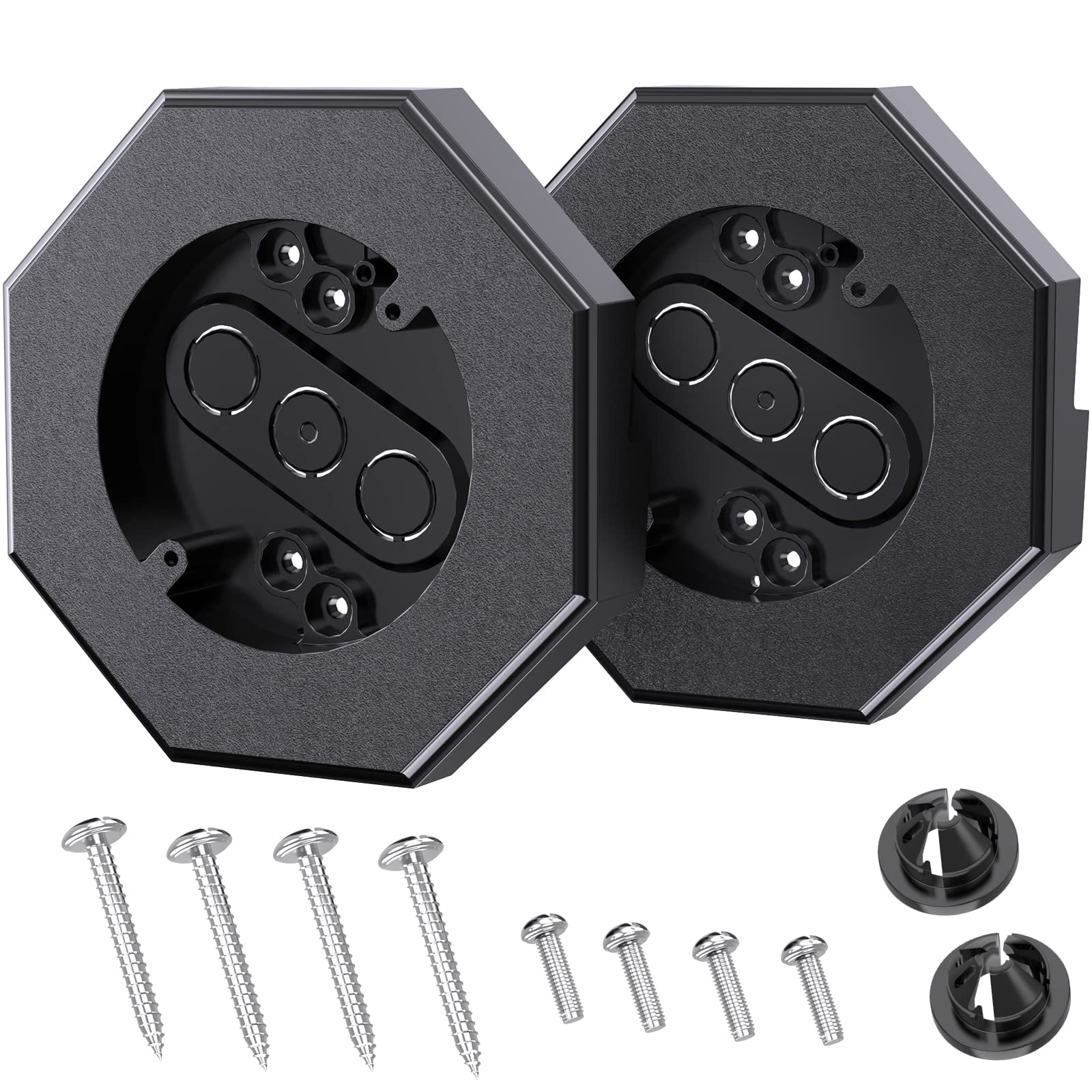 Siding Mounting Block, 2 Pack Octagon Siding Mounting Kit with Built-in ...