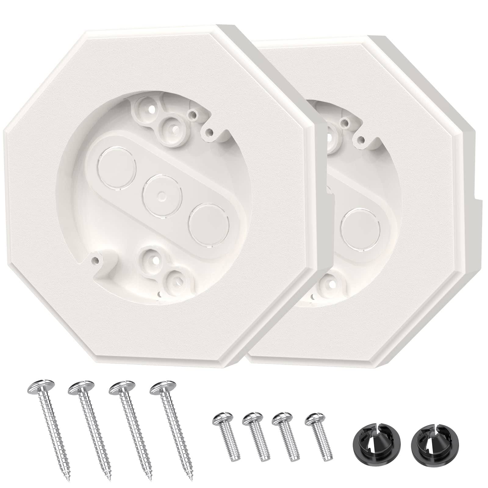 Siding Mounting Block, 2 Pack Octagon Siding Mounting Kit with Built-in ...